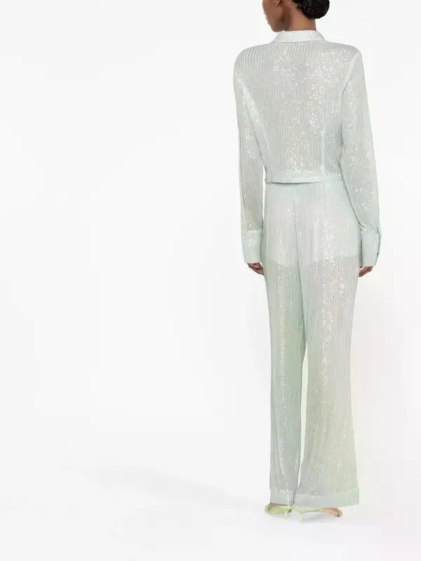 ROTATE BY BIRGER CHRISTENSEN Sequin-embellished Button-down Cardigan