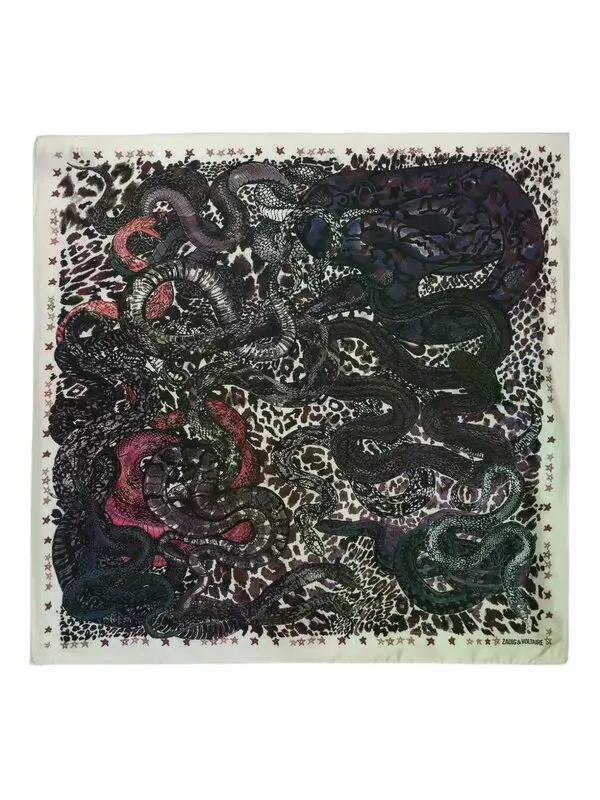 Zadig&Voltaire Debbie 85 Snakes Scarf - Red