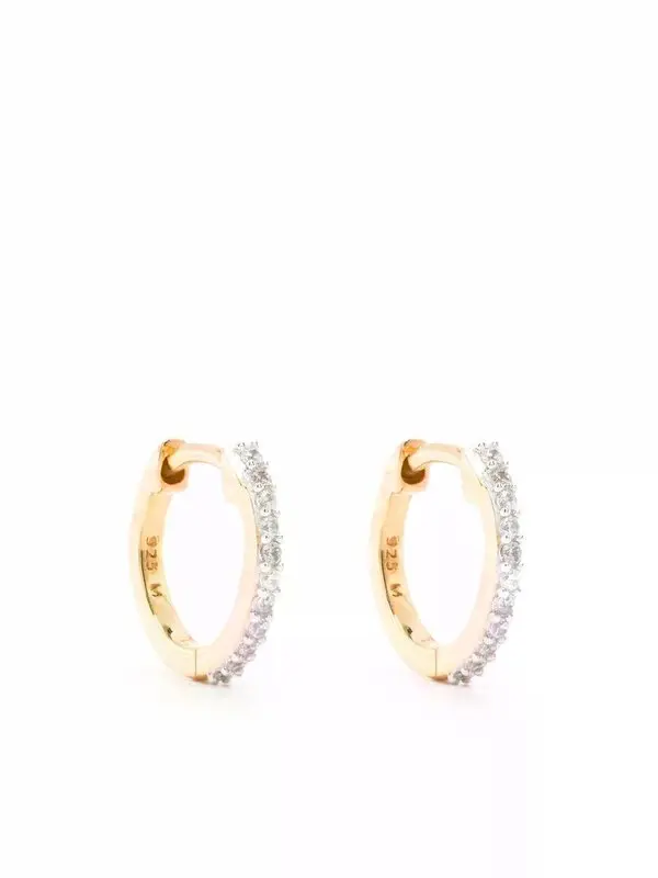 MISSOMA Pavé Huggie Hoop Earrings