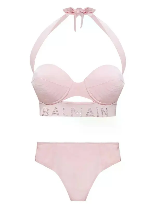 Balmain Logo-embellished Bikini Set