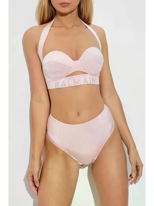 Balmain Logo-embellished Bikini Set