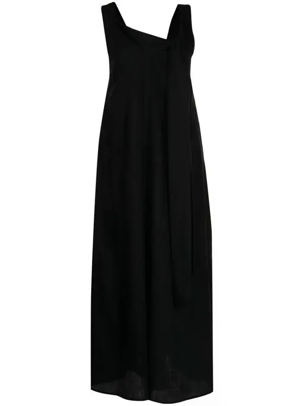 FORME D'EXPRESSION Square-neck Wide-leg Jumpsuit - Black