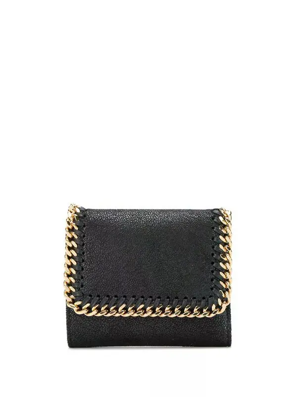 Stella McCartney Falabella Small Flap Wallet - Black