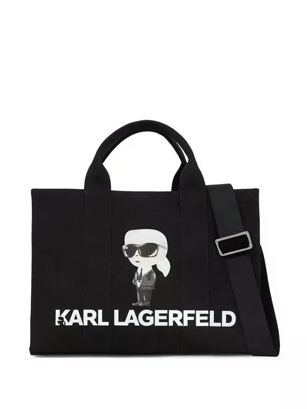 Karl Lagerfeld Ikon Aquarelle Canvas Tote Bag