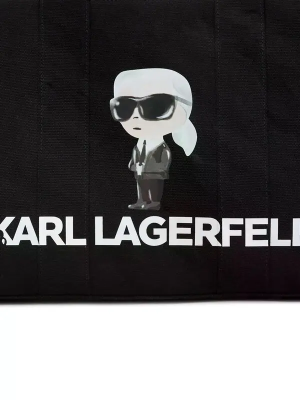 Karl Lagerfeld Ikon Aquarelle Canvas Tote Bag