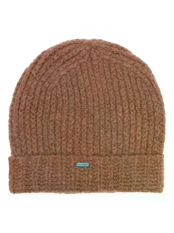 Alanui Logo-plaque Beanie - Brown