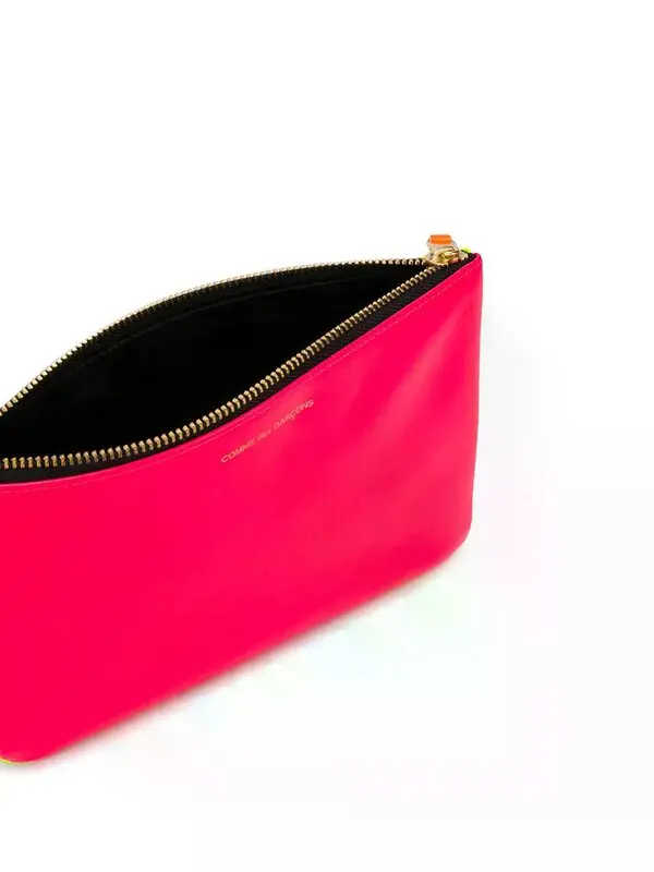 Comme Des Garçons Colour-block Zipped Purse - Pink