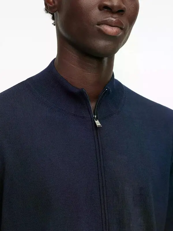 BOSS Zipped Knit Cardigan