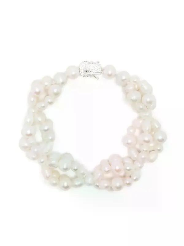 BLEUE BURNHAM Sterling Silver Multi-strand Pearl Bracelet - White