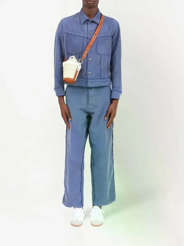 MAISON MARGIELA Woven Raffia Bucket Bag