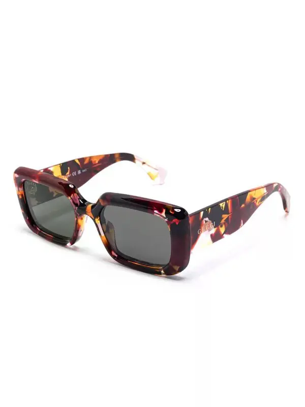 Gucci Rectangle-frame Sunglasses - Brown