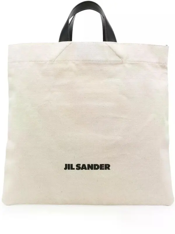 JIL SANDER Logo-print Tote Bag - Neutrals