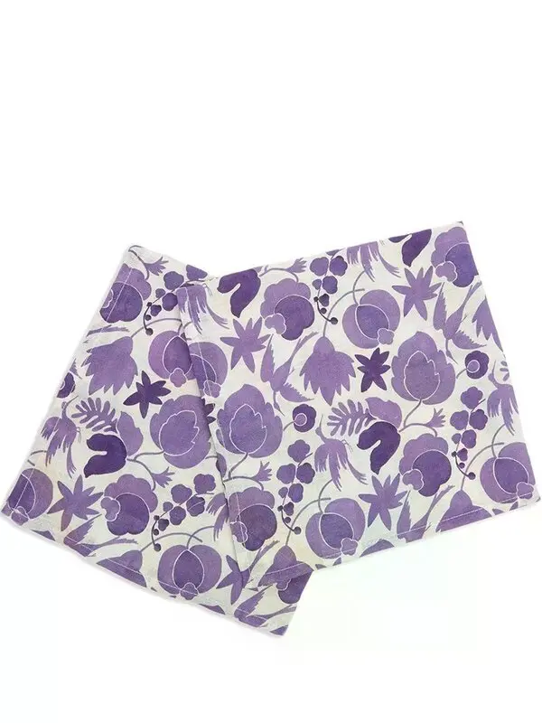 La DoubleJ Wildbird Viola Set Of Two Napkins - Purple