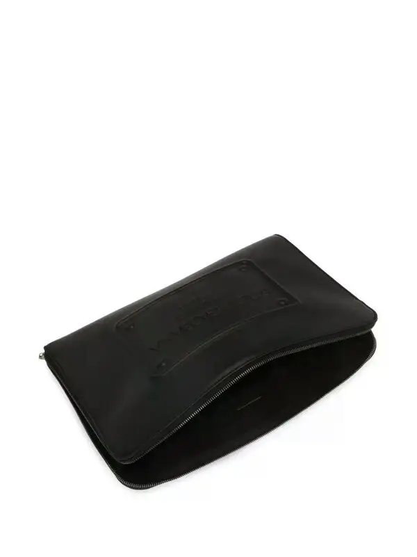 Dolce & Gabbana Logo-debossed Leather Clutch Bag