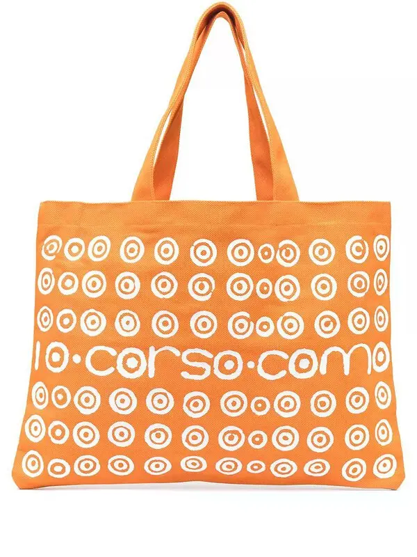 10 CORSO COMO Spiral Logo Print Tote Bag - Orange