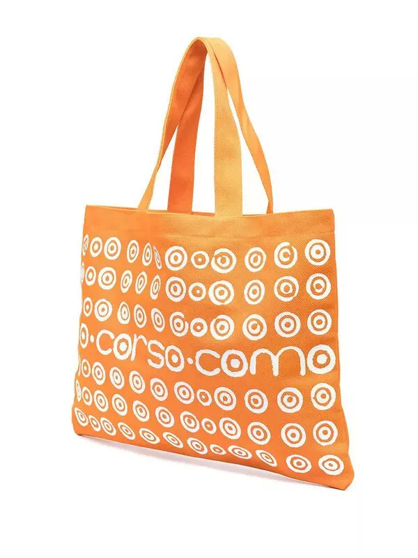 10 CORSO COMO Spiral Logo Print Tote Bag - Orange