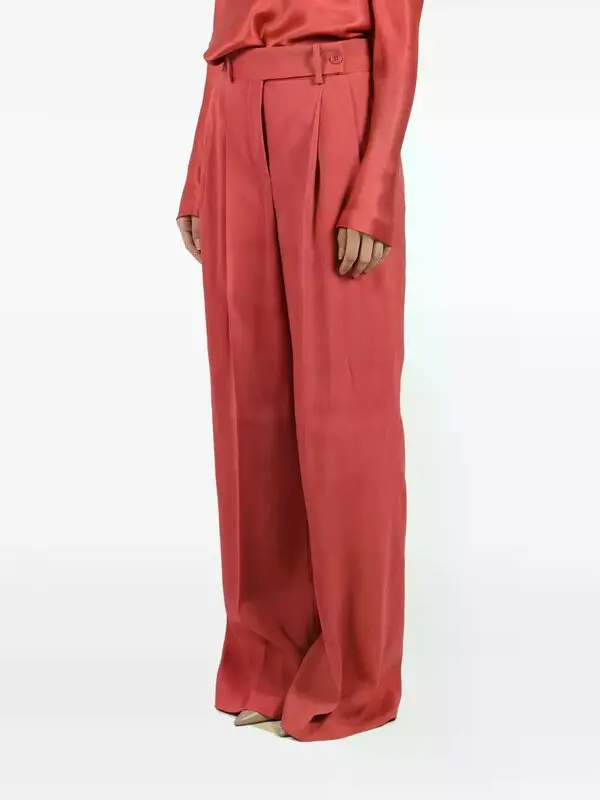 Alberta Ferretti Pleated Wide-leg Trousers