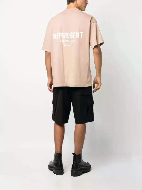 REPRESENT Logo-print Cotton T-shirt