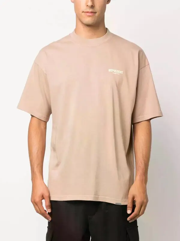 REPRESENT Logo-print Cotton T-shirt
