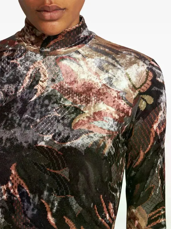 Etro Printed Chenille Midi Dress