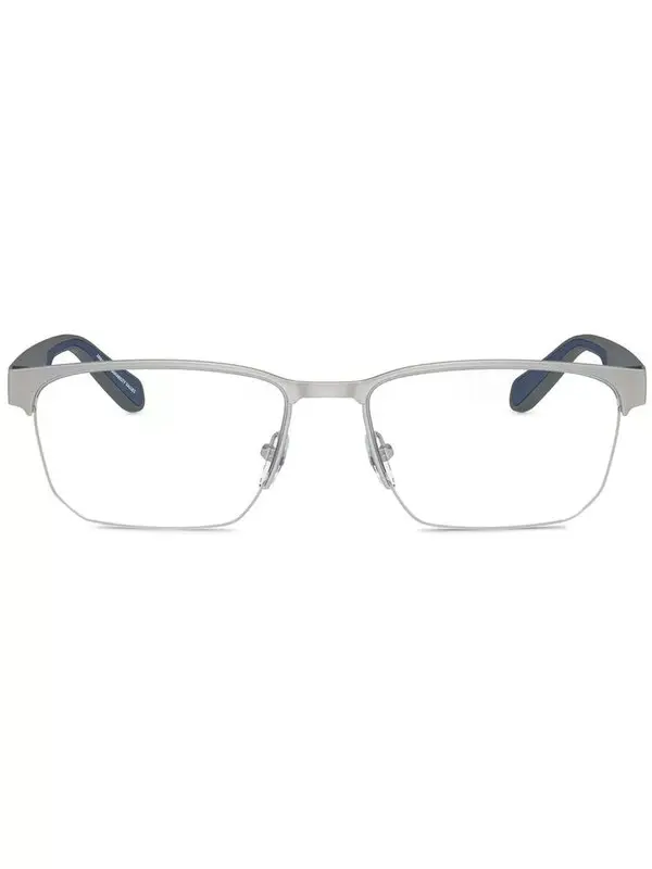 Emporio Armani Logo-engraved Glasses - Silver