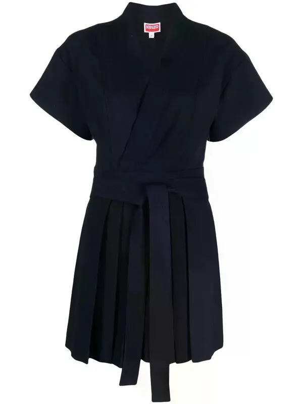 Kenzo Pleated Wrap Minidress