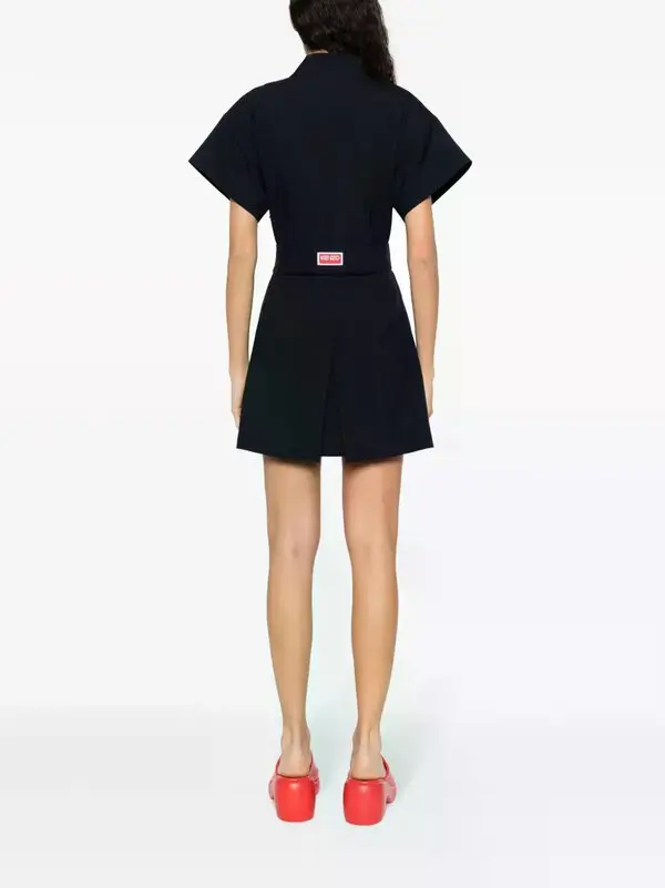 Kenzo Pleated Wrap Minidress