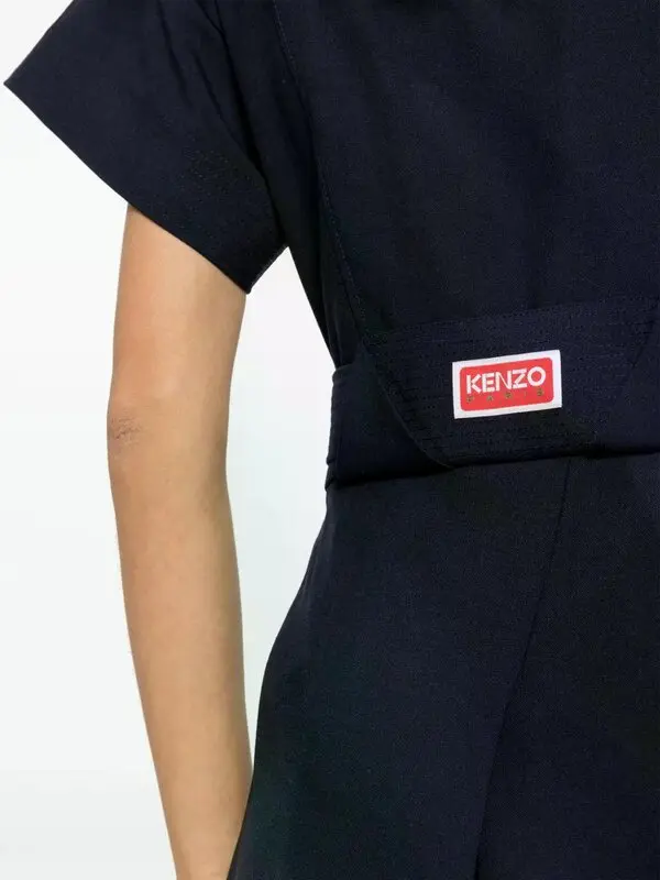 Kenzo Pleated Wrap Minidress