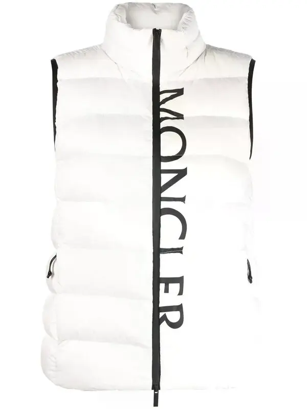 Moncler Logo-print Padded Gilet - White