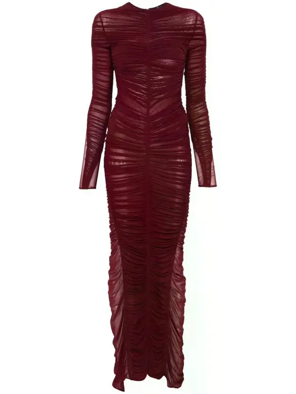 MUGLER Ruched Maxi Dress