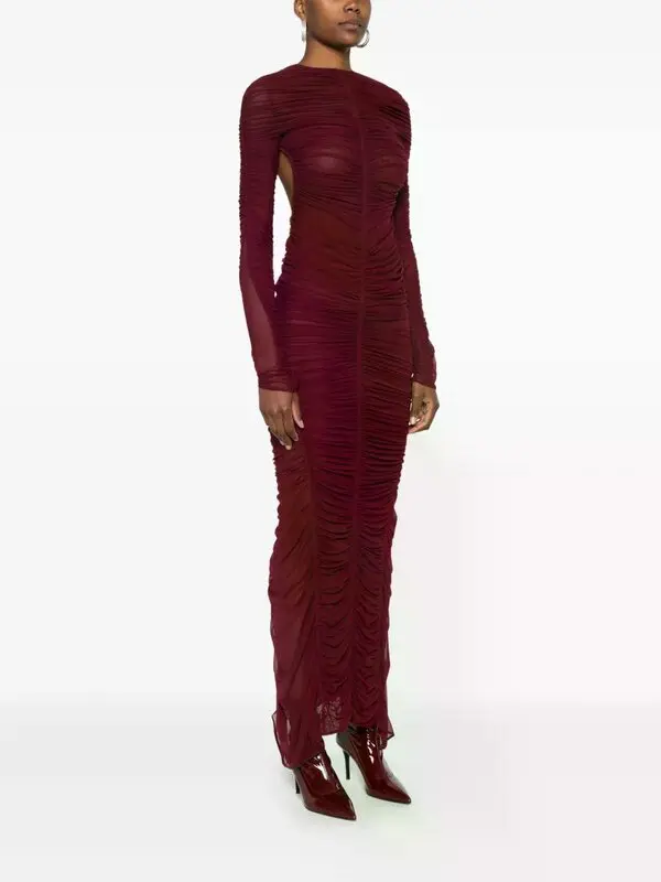 MUGLER Ruched Maxi Dress