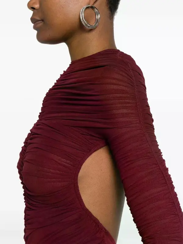 MUGLER Ruched Maxi Dress