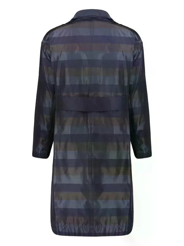 MOORER Striped Trench Coat