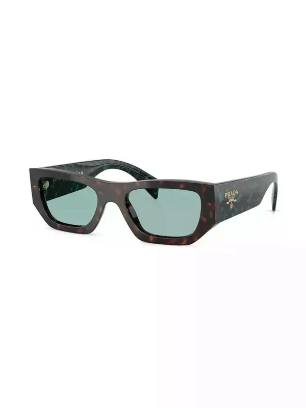 Prada Tortoiseshell-effect Rectangle Sunglasses - Brown