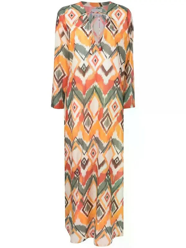 BAMBAH Argentina Geometric-print Maxi Dress
