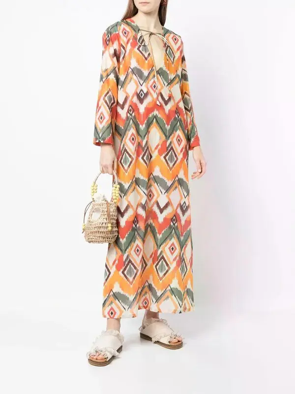 BAMBAH Argentina Geometric-print Maxi Dress