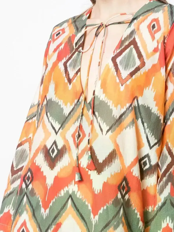 BAMBAH Argentina Geometric-print Maxi Dress