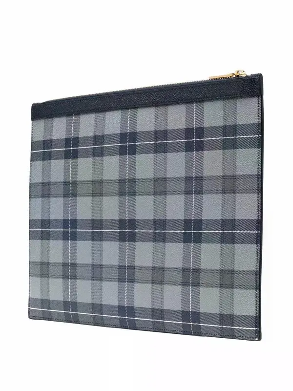 Thom Browne Tartan-print Medium Document Holder