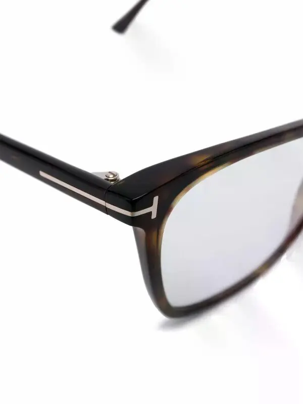 TOM FORD Tortoise Square Frame Glasses - Brown