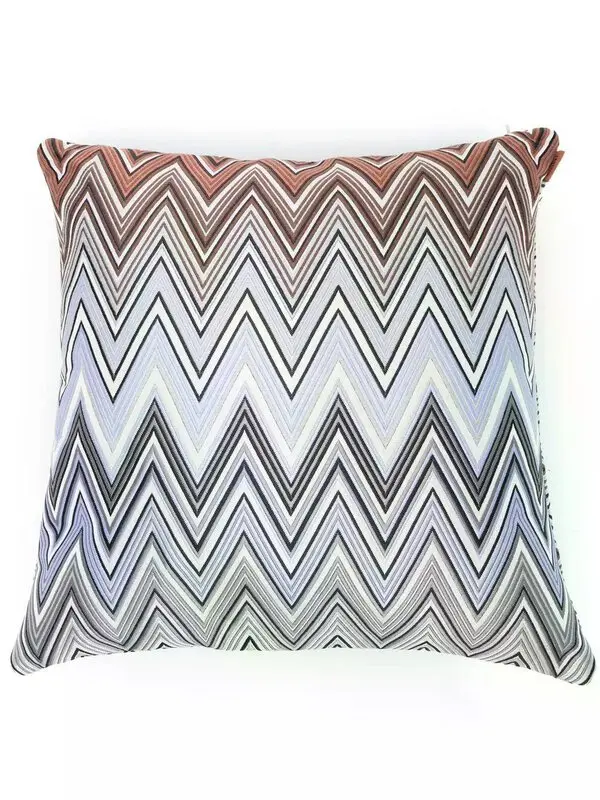 Missoni Birmingham Zigzag-jacquard Cushion - Blue