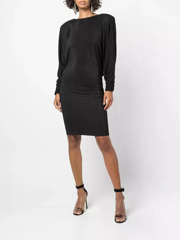 Alexandre Vauthier Wide-shoulder Knitted Dress - Black