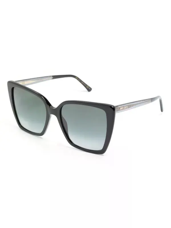 JIMMY CHOO Oversize Frame Glitter Sunglasses