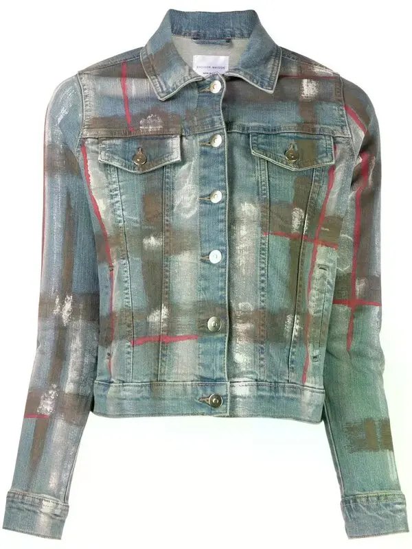 MADISON MAISON Paint Splatter-print Denim Jacket