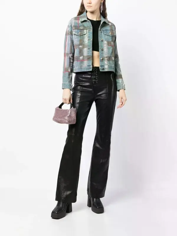 MADISON MAISON Paint Splatter-print Denim Jacket