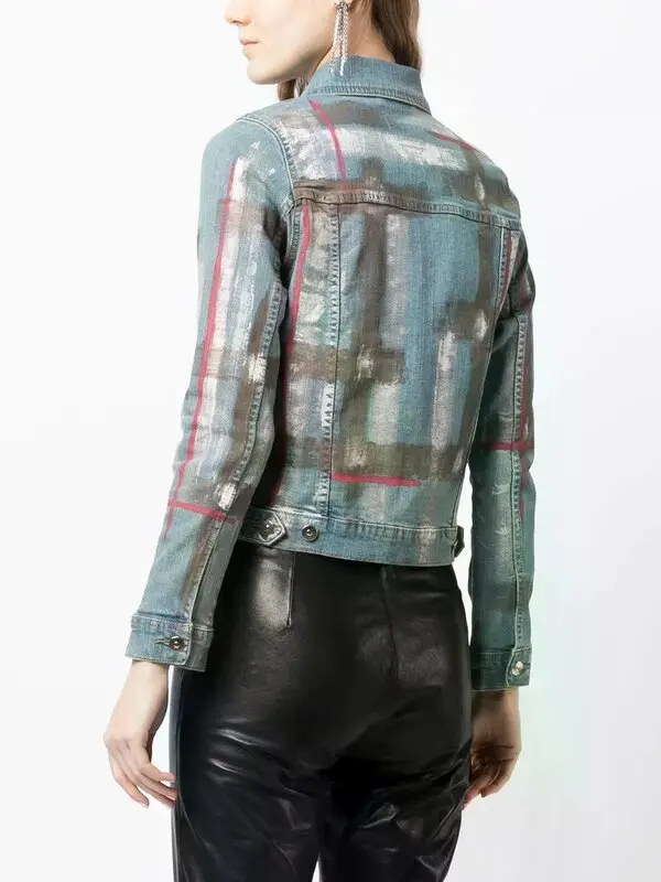 MADISON MAISON Paint Splatter-print Denim Jacket