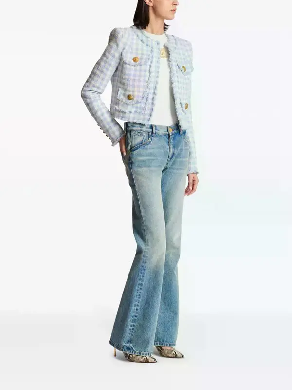 Balmain Gingham Tweed Jacket