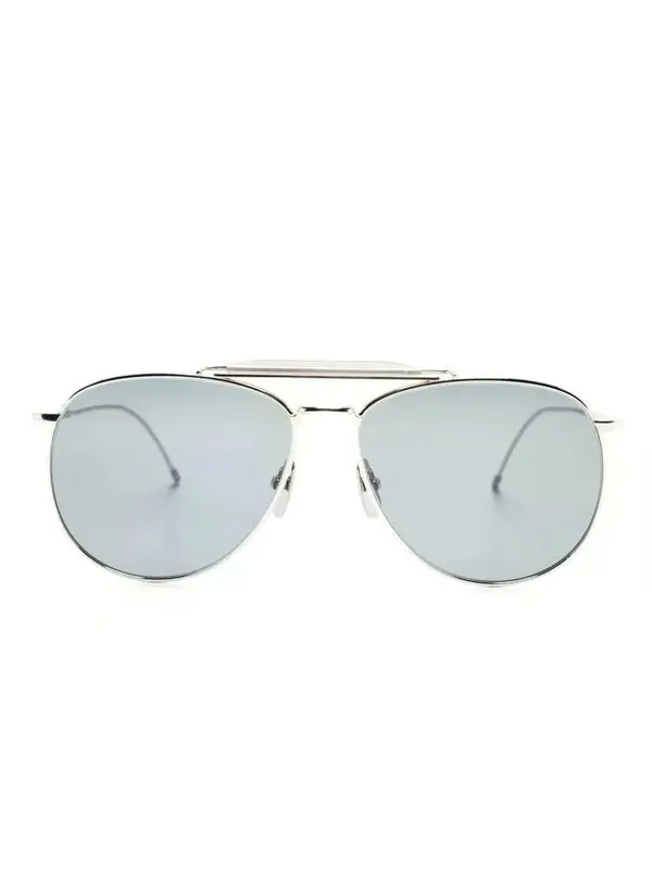 Thom Browne Pilot-frame Sunglasses - Silver