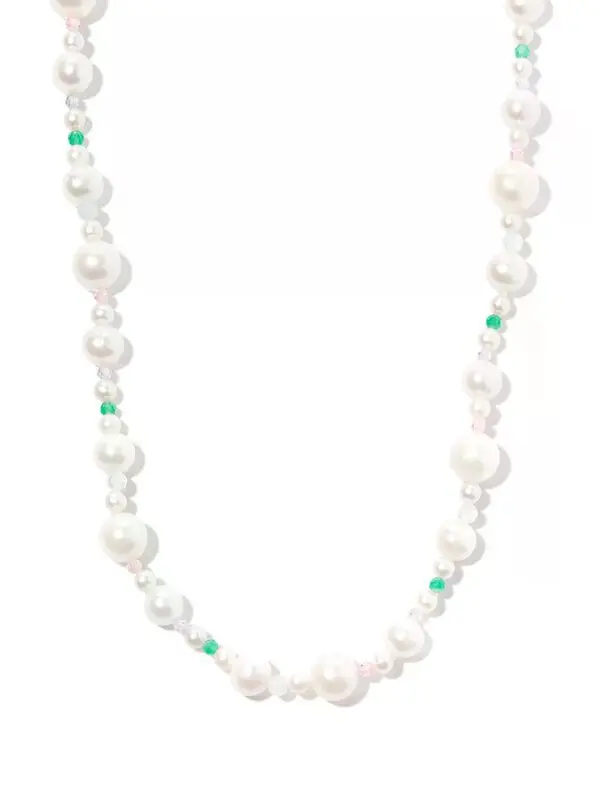 HATTON LABS Sterling Pearl And Bead Necklace - Silver