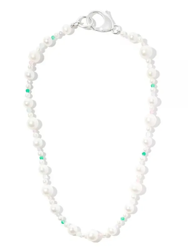 HATTON LABS Sterling Pearl And Bead Necklace