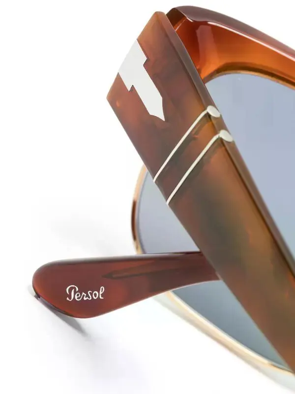 Persol Tortoiseshell Rectangle-frame Sunglasses